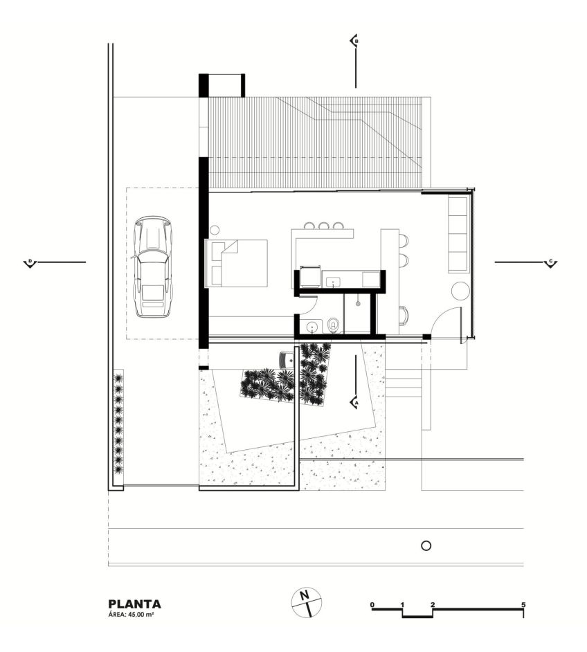 Modern Bachelor House Blueprints